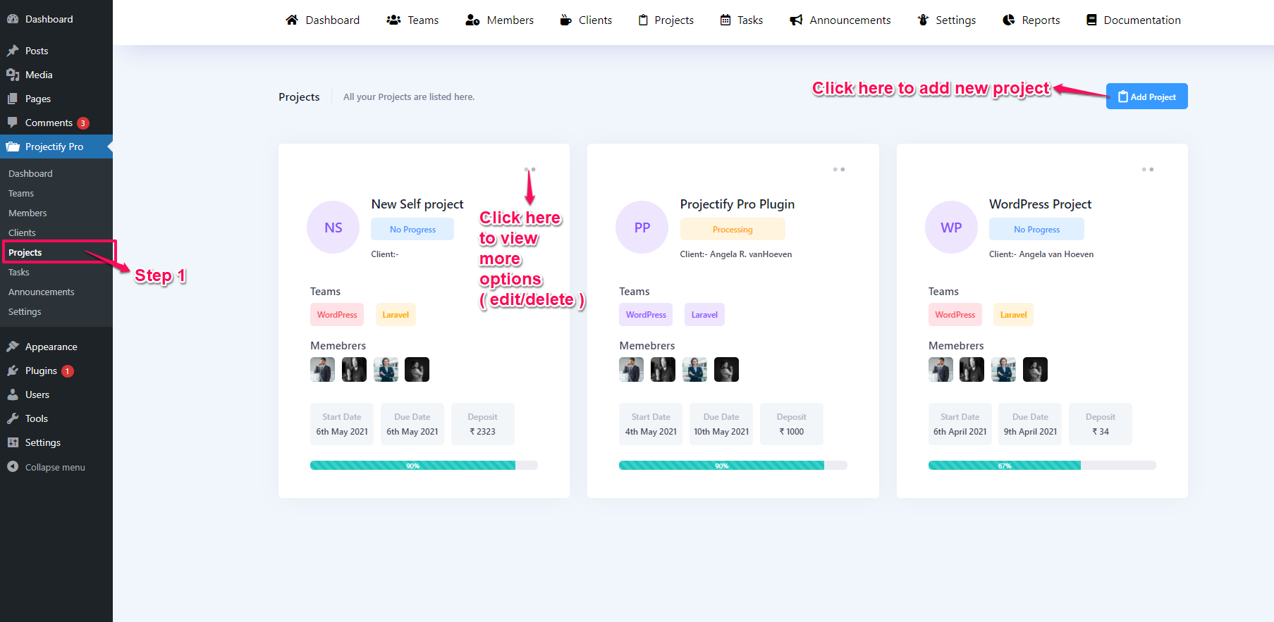 Getting started with the Projectify WordPress Premium Plugin - BeastThemes